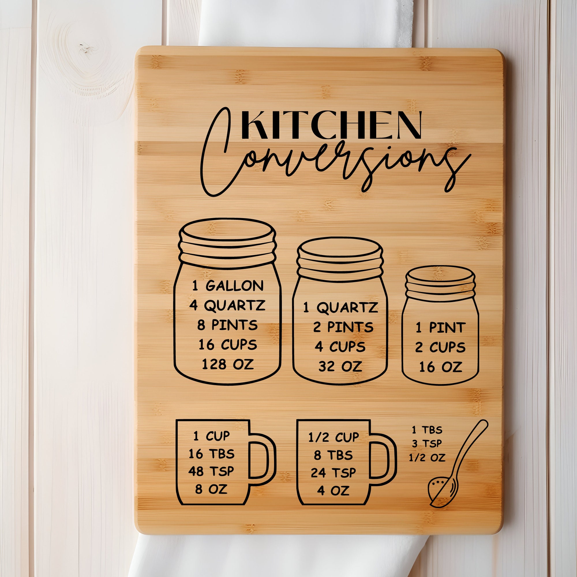 Kitchen Conversions Svg, Kitchen Tea Towel Svg, Charcuterie Board Svg ...