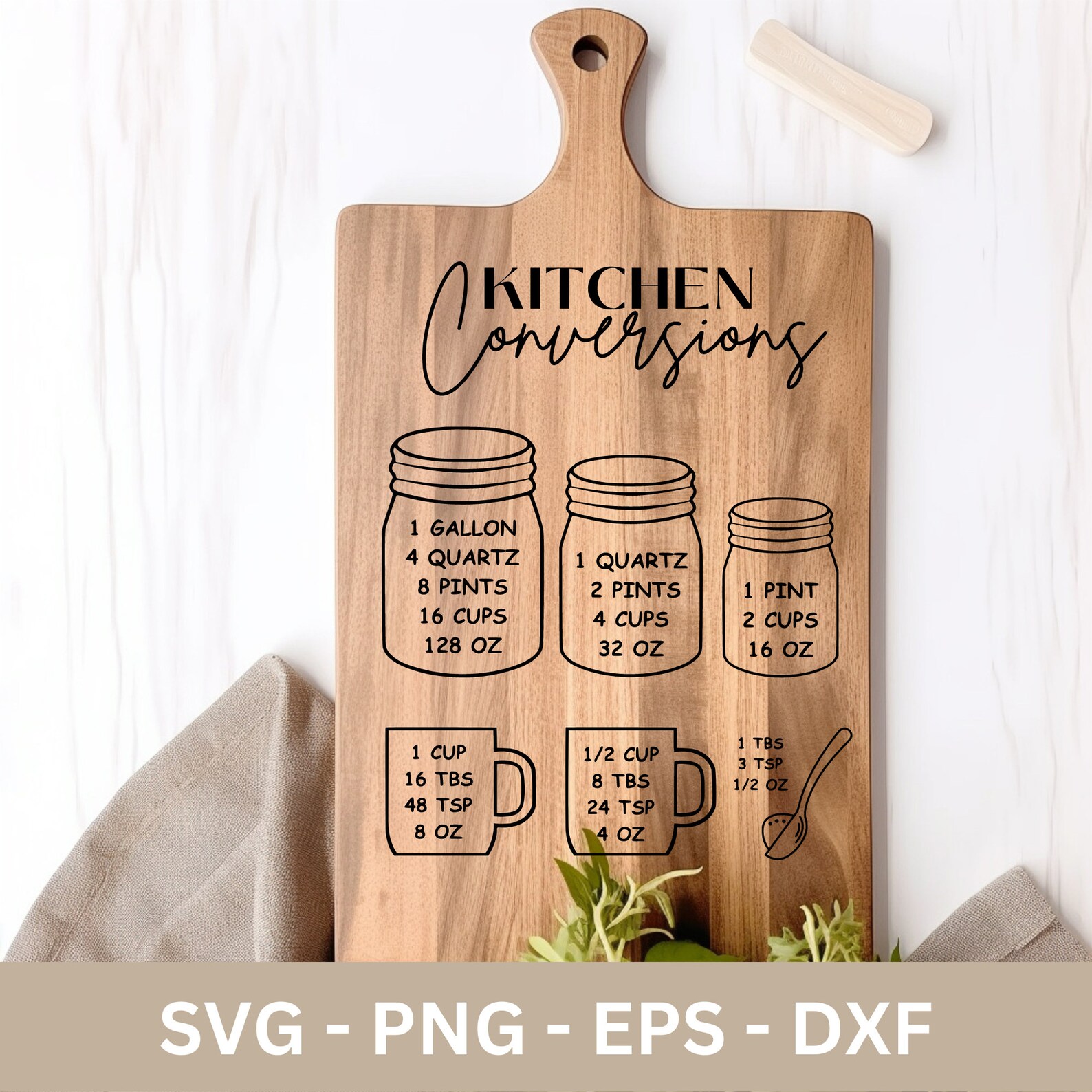 Kitchen Conversions Svg, Kitchen Tea Towel Svg, Charcuterie Board Svg ...