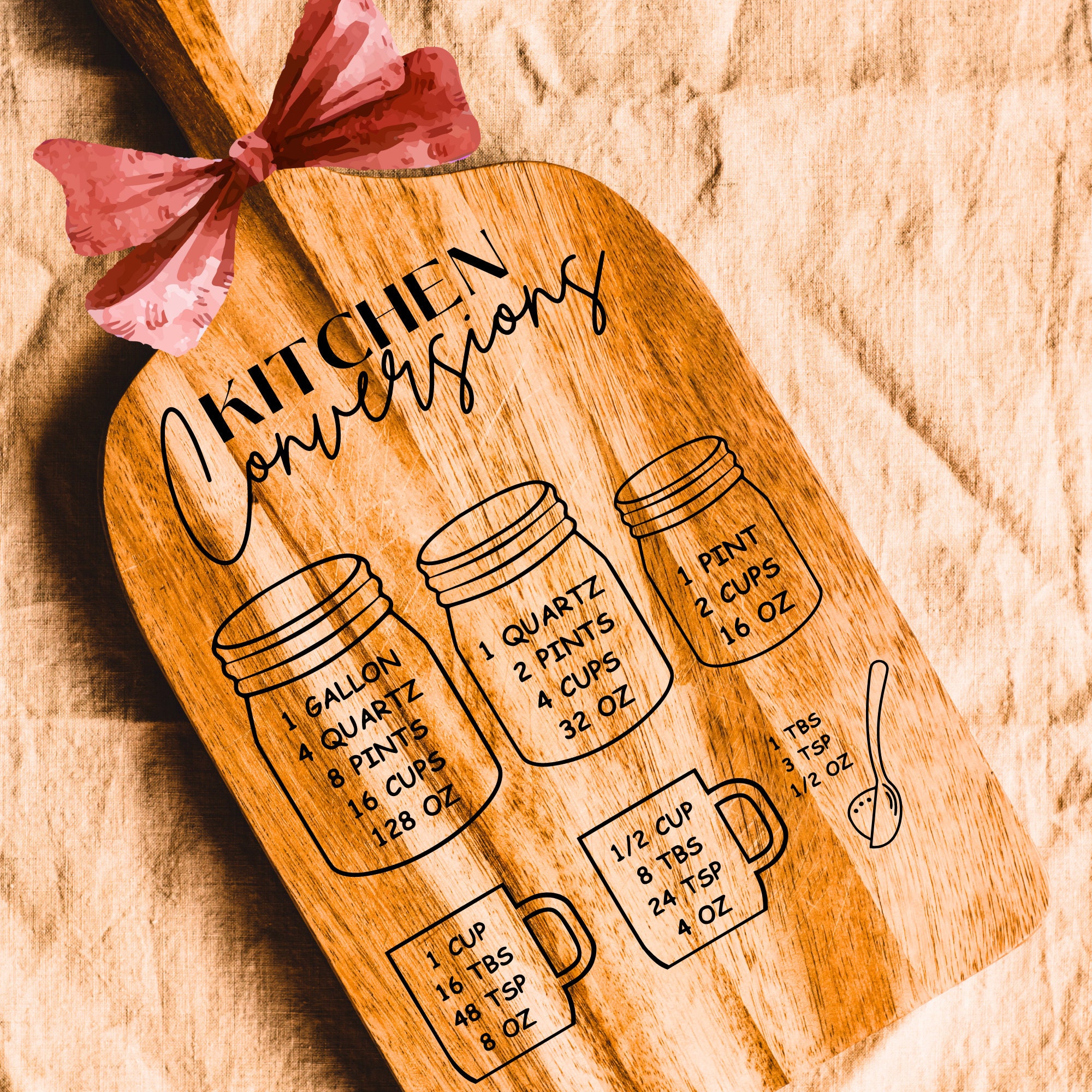 Kitchen Conversions Svg, Kitchen Tea Towel Svg, Charcuterie Board Svg ...