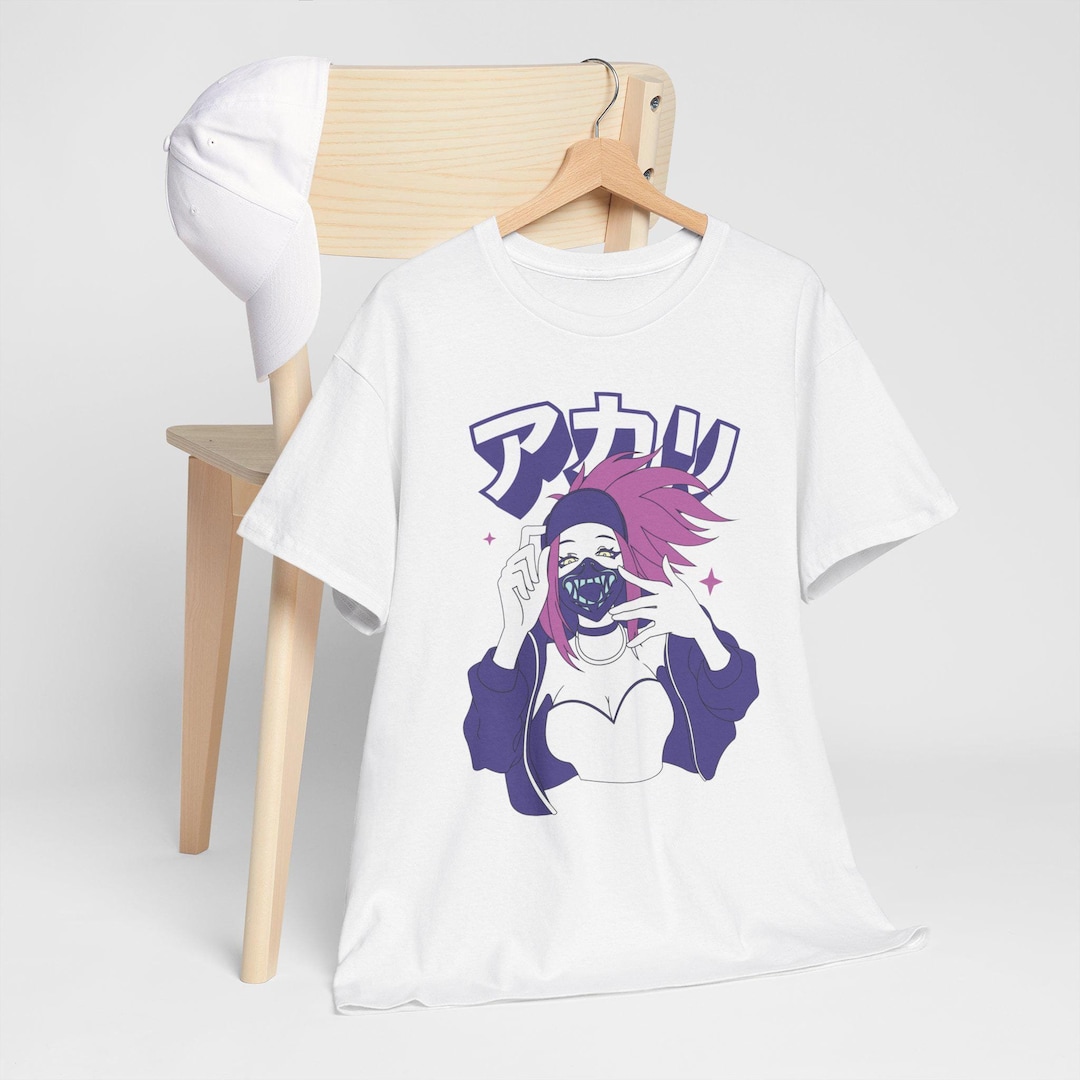 League of Legends K/DA Akali LOL Cute T Shirts Gaming Streetwear ...