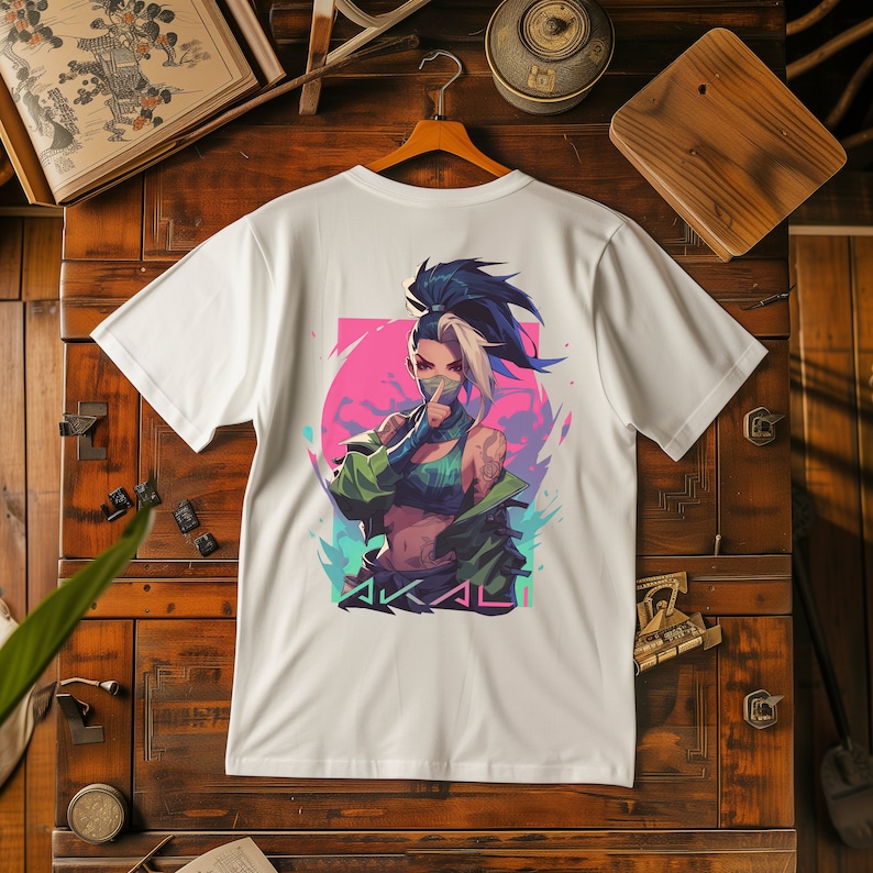 Akali T Shirt League of Legends Heavy Cotton Gaming Tee Gaming ...