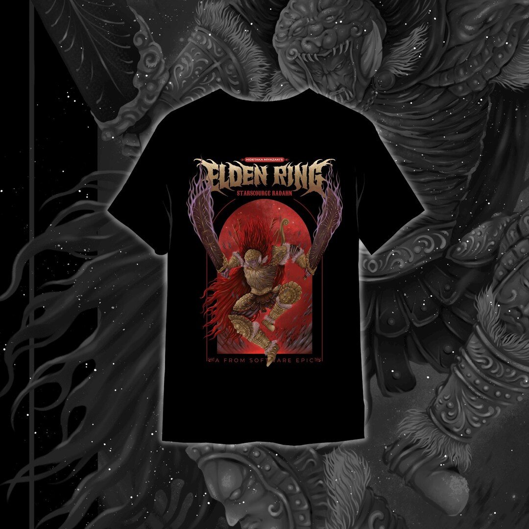 Elden Ring Radahn T Shirt Heavy Cotton Unisex Tee Gaming Streetwear ...