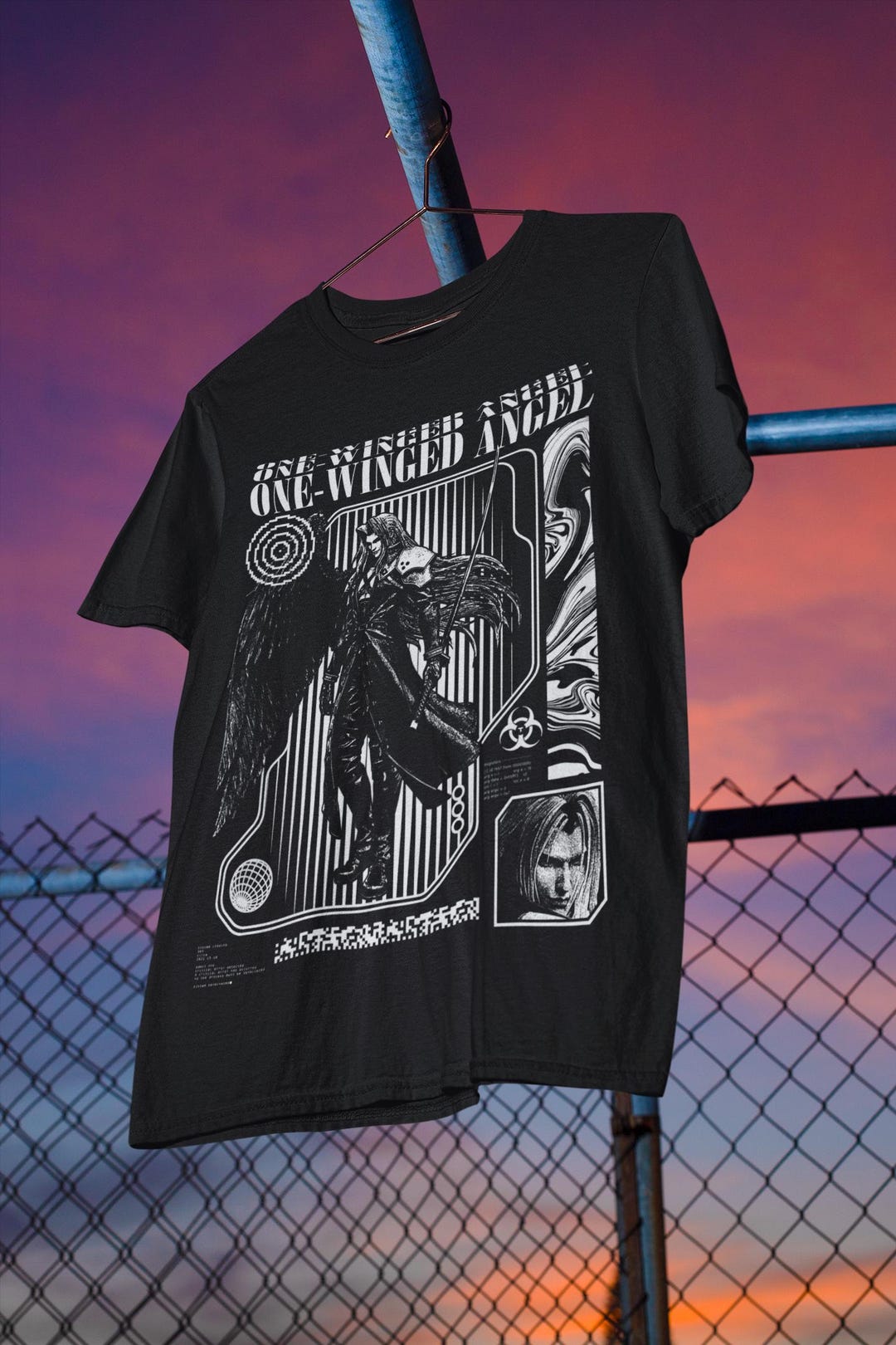 FINAL FANTASY 7 Sephiroth Streetwear T-shirt FF7 Graphic Tee Video Game ...