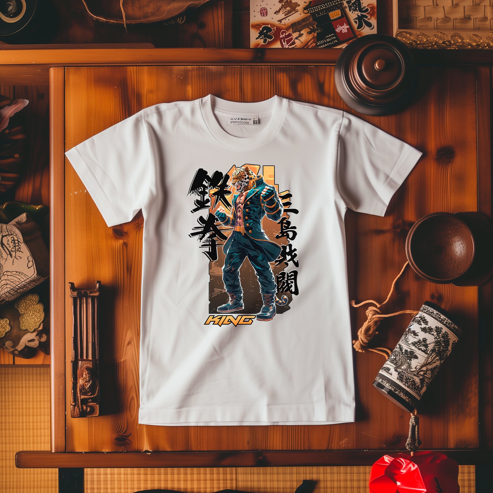 TEKKEN King Anime T Shirt | Men's Tekken Game Tee | Gaming Streetwear ...