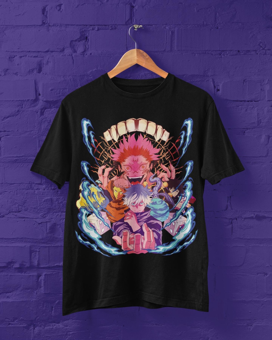 JUJUTSU KAISEN Anime Streetwear T-shirt Manga Graphic Tee Otaku Apparel ...