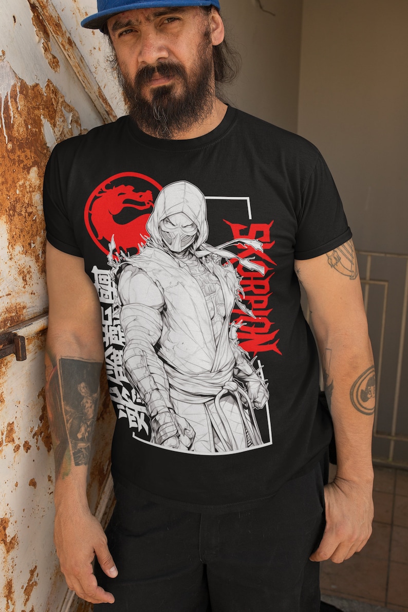 Skorpion Mortal Kombat Shirt Gaming Streetwear Gifts for Gamers Stylish ...