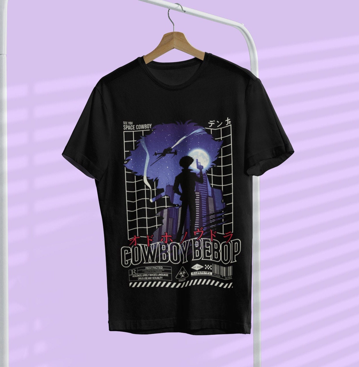 COWBOY BEBOP Shirt Retro Anime Tshirts Vintage Streetwear Spike Spiegel ...