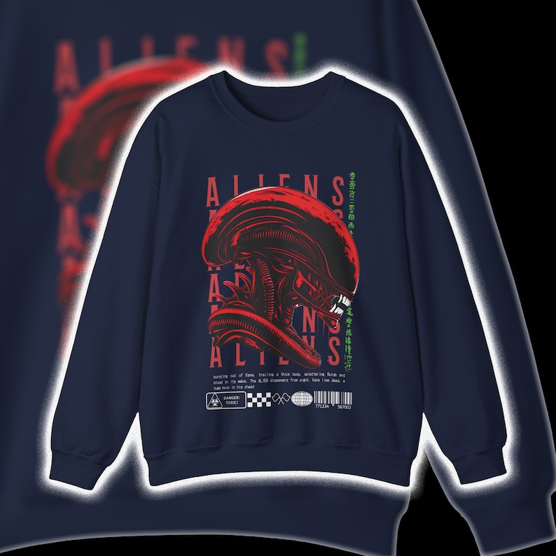ALIEN Xenomorph Horror Movie Unisex Heavy Blend Crewneck Premium ...