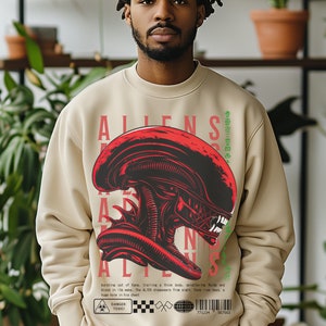 ALIEN Xenomorph Horror Movie Unisex Heavy Blend Crewneck Premium ...