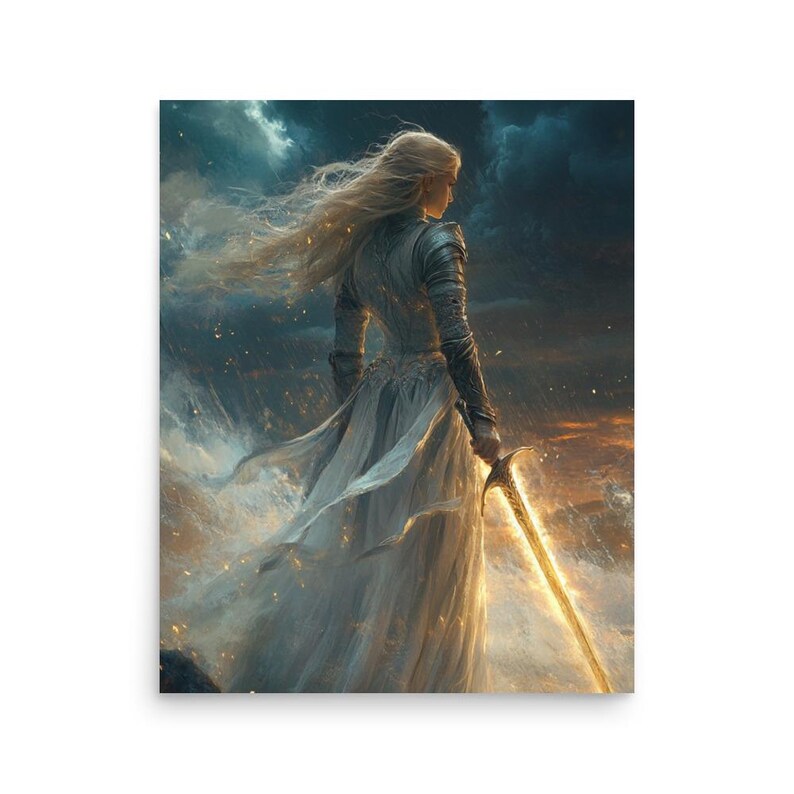 Empowering Female Warrior Art Print: Acotar-inspired Fantasy Poster - Etsy