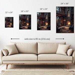 Enchanted Library Retreat Fantasy Premium Poster – Cozy Book Lover Wall ...