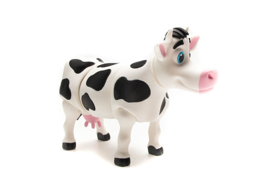 Cow Flexible Articulated Fidget Toy Multicolor Cattle Moo Unique Fidget ...