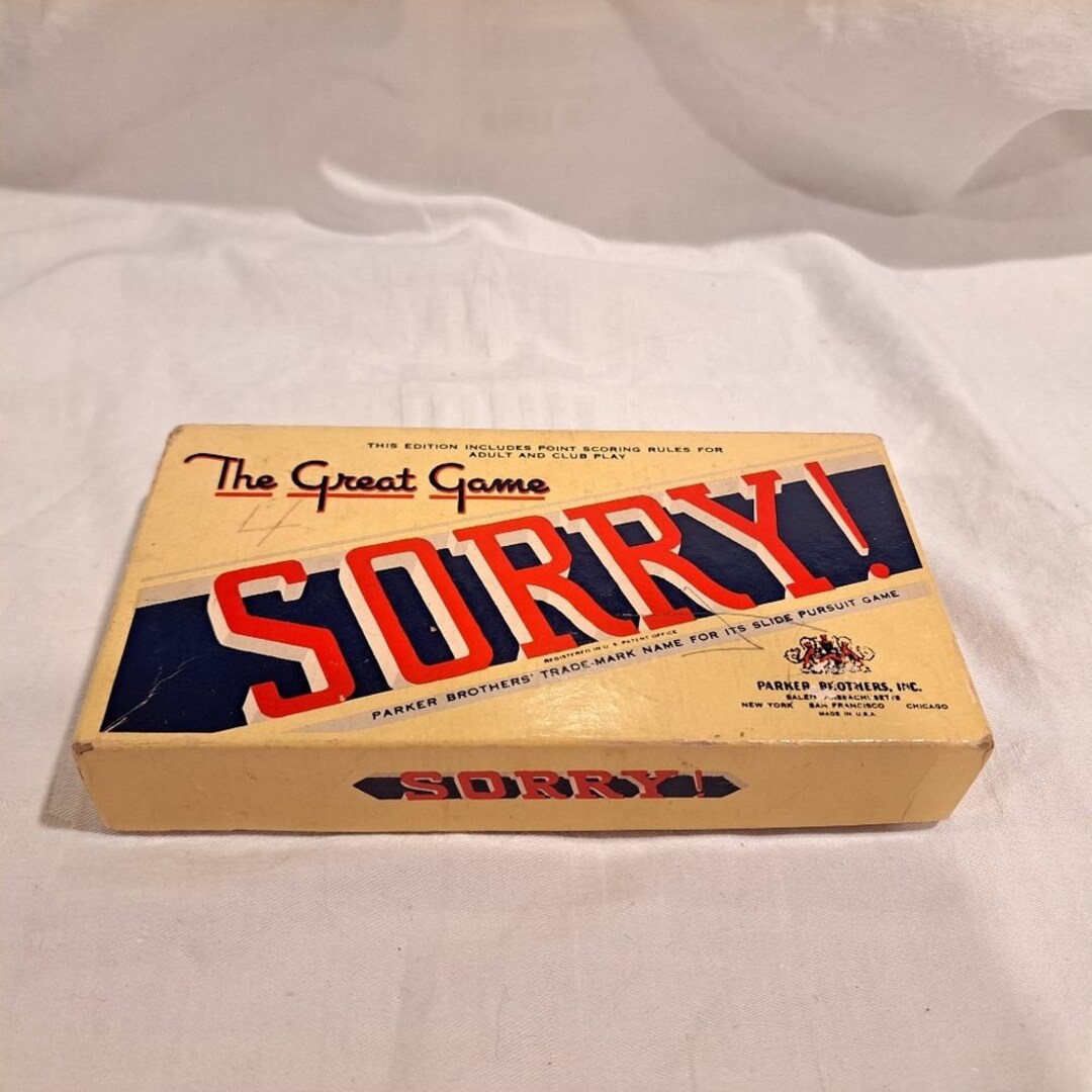 Vintage Sorry Card Game Parker Brothers Retro Board Game Rare Find! - Etsy