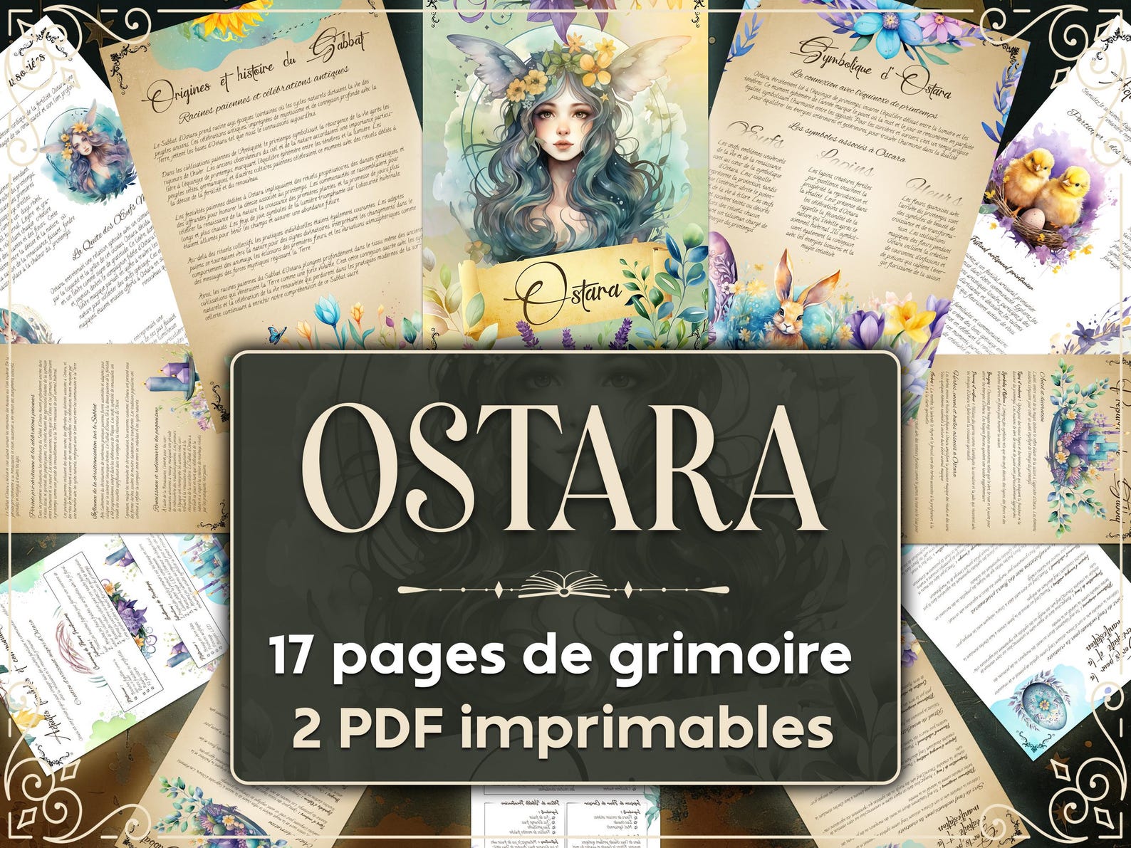 Ostara, Beautiful Pages of Grimoires for Sabbat of Ostara Book of ...