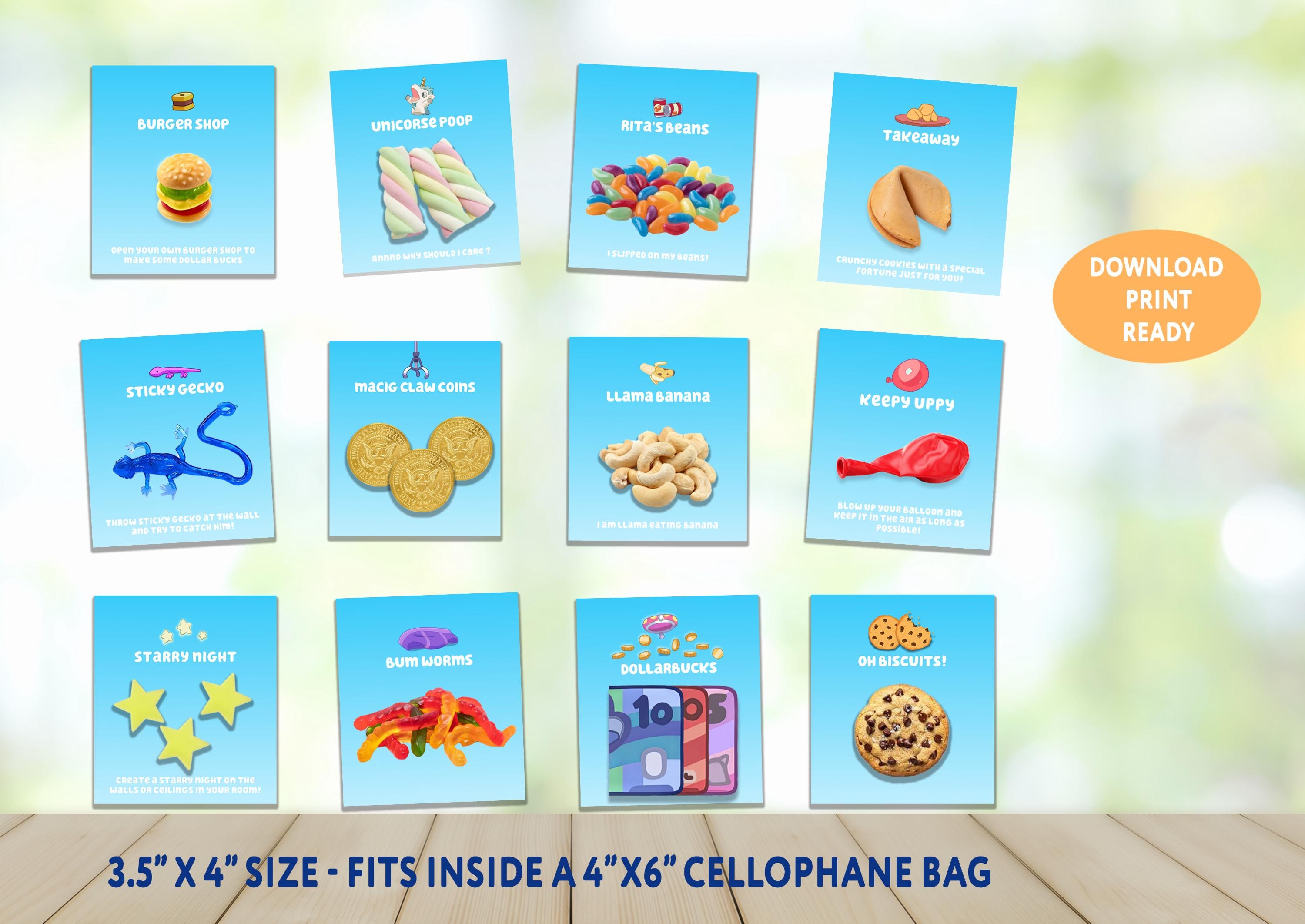 18 Different Bluey and Bingo Birthday Party Favor, Party Decor Bundle ...