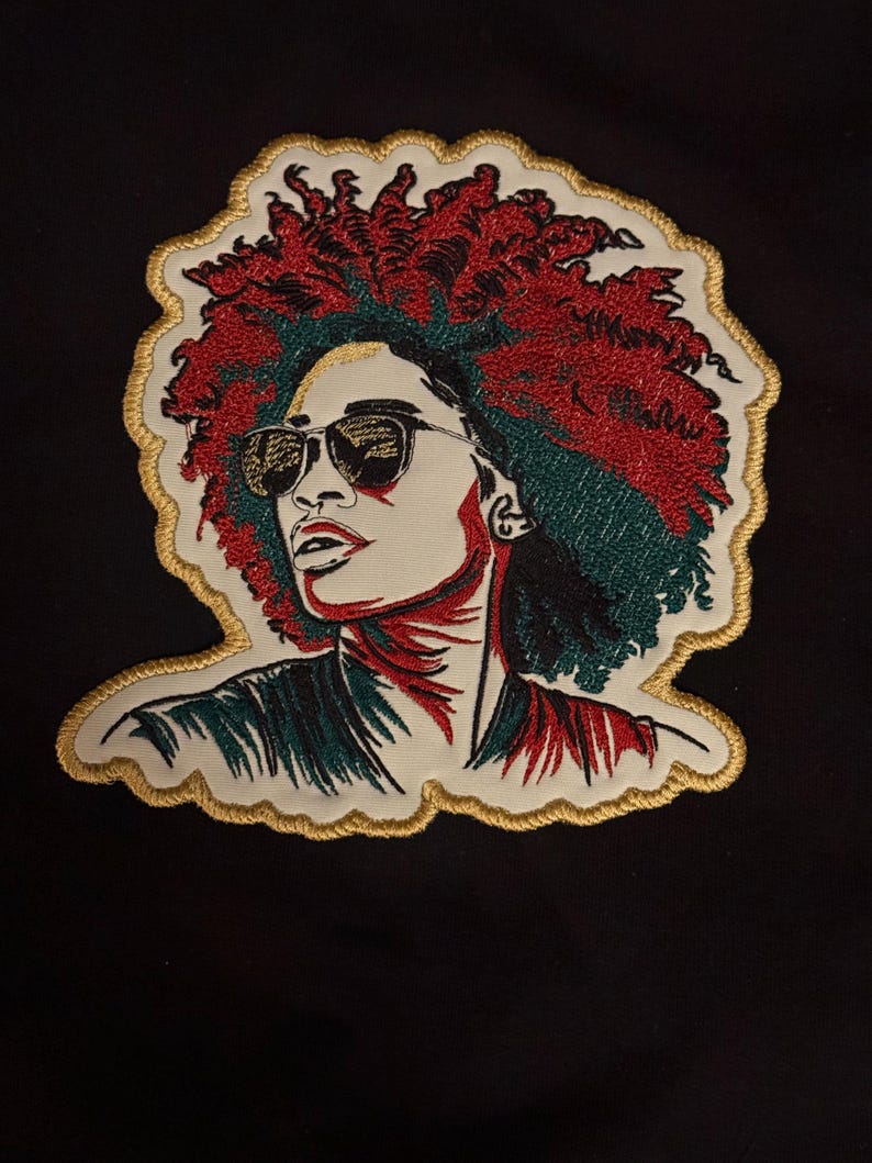 Afro Woman Embroidered Patch, Black Girl Magic Iron-on Sew-on Patch ...