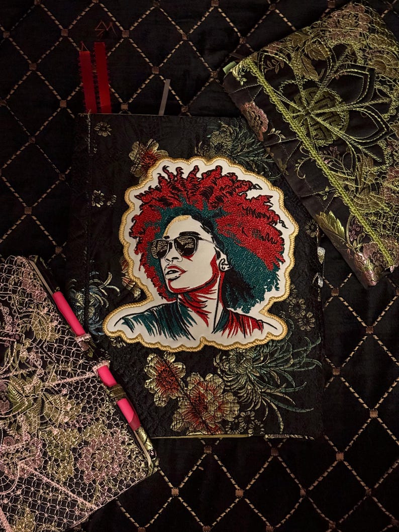 Afro Woman Embroidered Patch, Black Girl Magic Iron-on Sew-on Patch ...