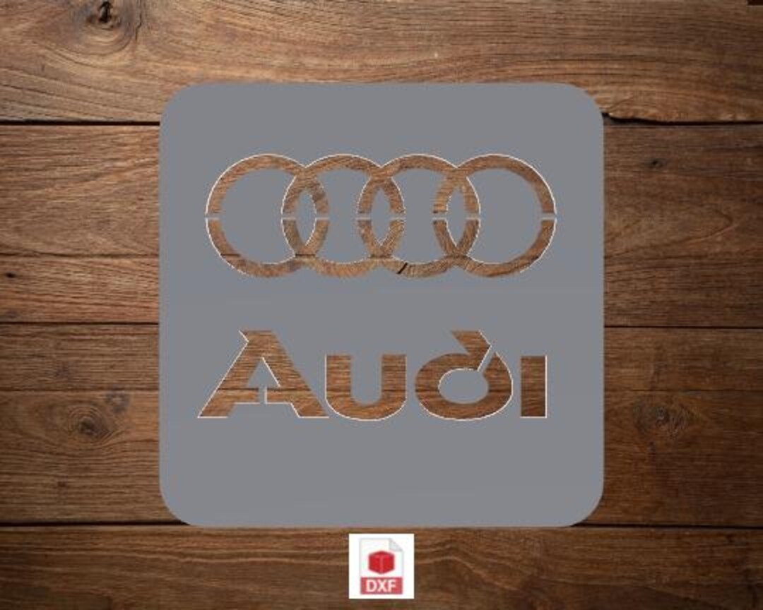 Audi Logo + Name Coaster, DIY, DXF File for CNC Laser Cutting, Wood ...
