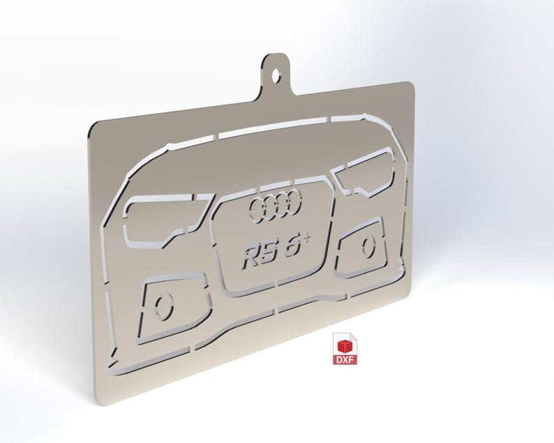 Wall Sign Audi RS6, DXF File for CNC Laser Cutting, Wood, Metal ...