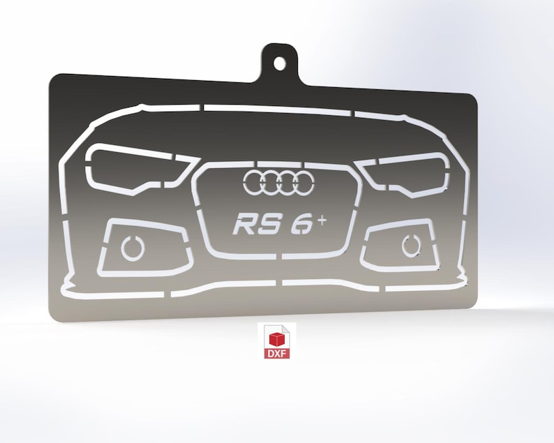 Wall Sign Audi RS6, DXF File for CNC Laser Cutting, Wood, Metal ...