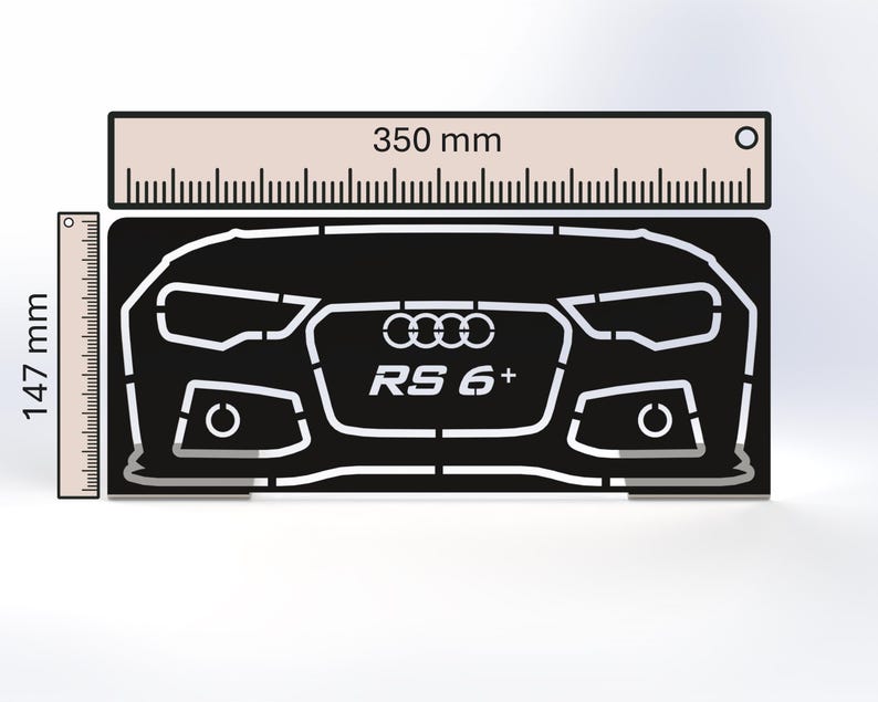 Audi RS6 Coaster DXF File | CNC Laser Cutting | Carlover Gift | Instant ...