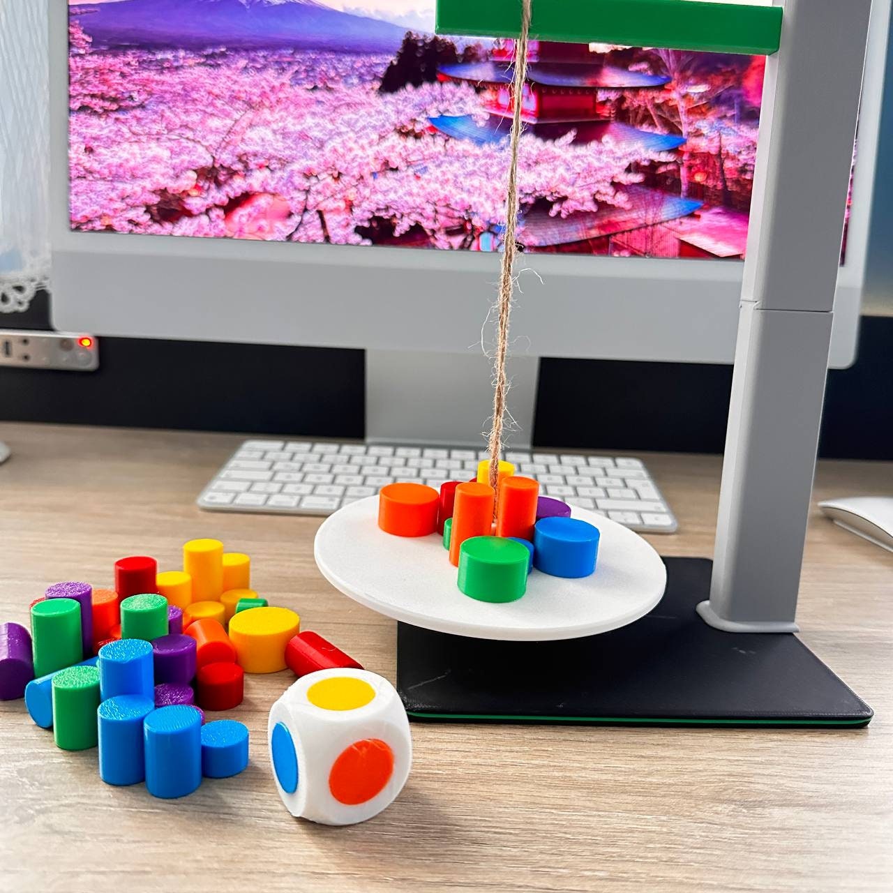 Disc Balance Game, Balance Board Game, Disc Game, Wooden Toy, Balancer ...