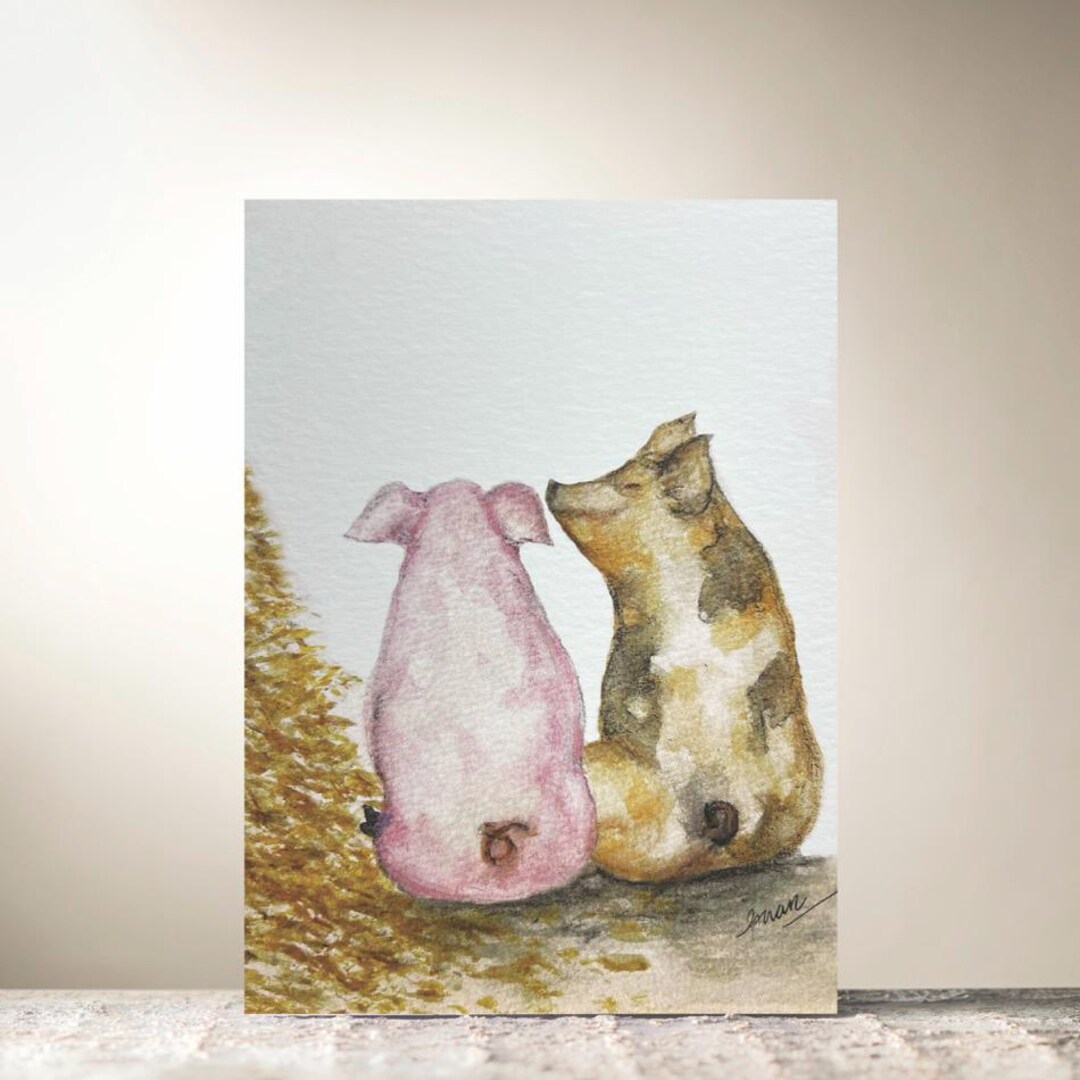 Piggy Piggy Card by Guan - Etsy