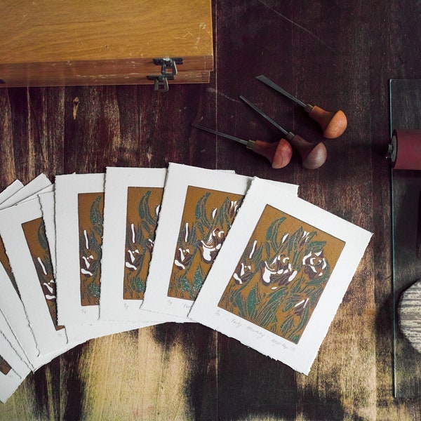 Reduction Linocut - Etsy