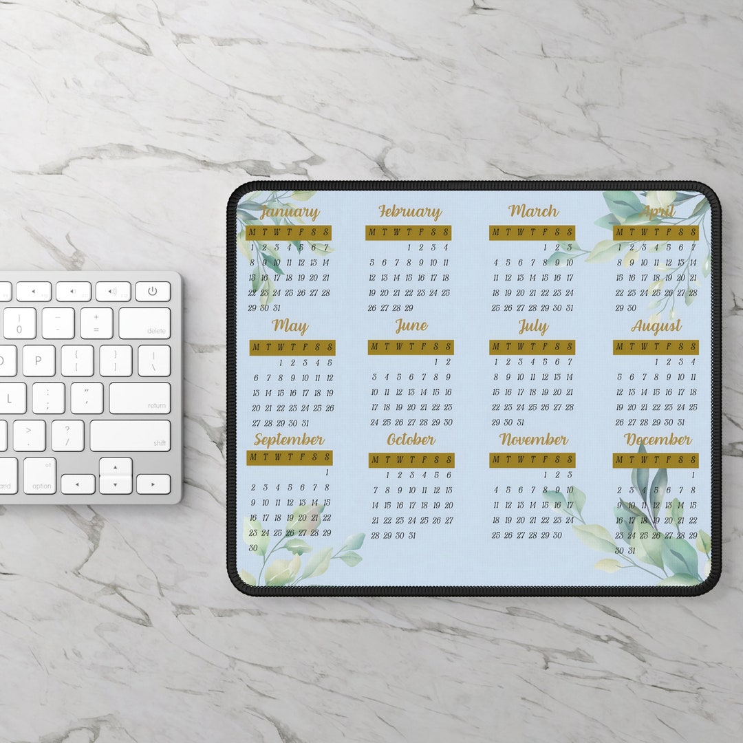 Calendar 2024 Mouse Pad 2024 Daily 2024 Gaming Mouse Pad PC Desktop ...