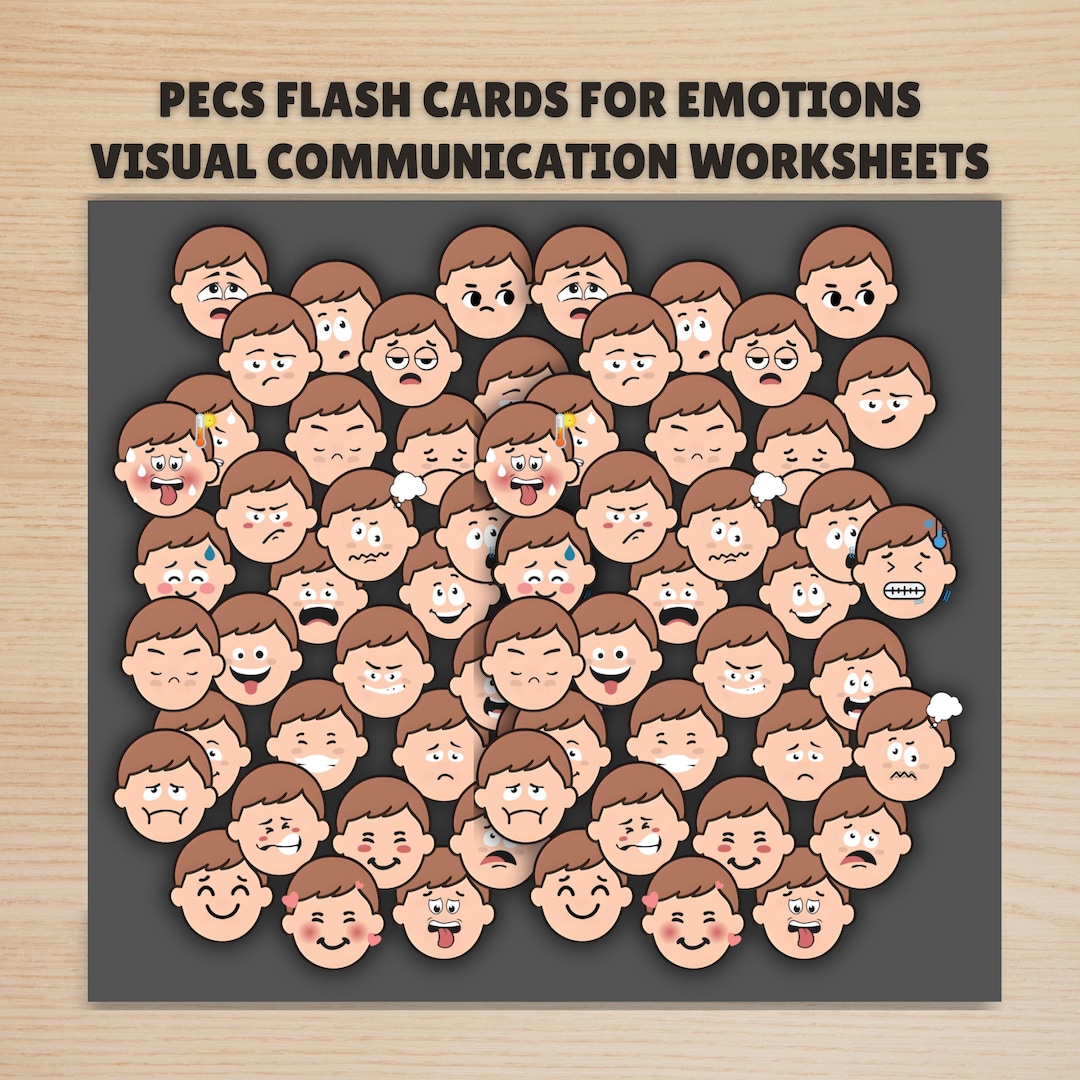 PECS Feelings Flashcards | Autism Visuals, AAC Communication (printable ...
