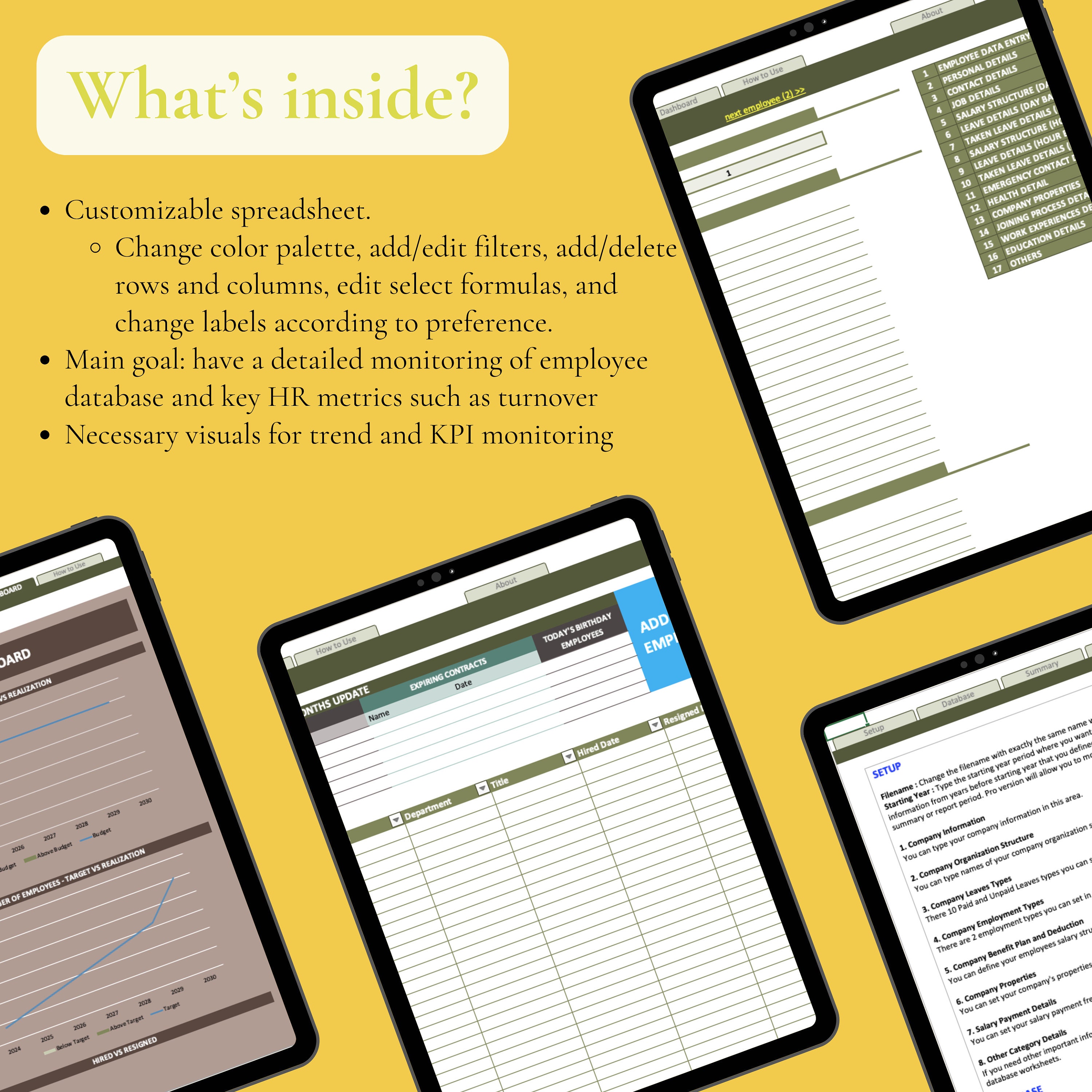 Customizable Employee Database System | HR Management | Human Resource ...