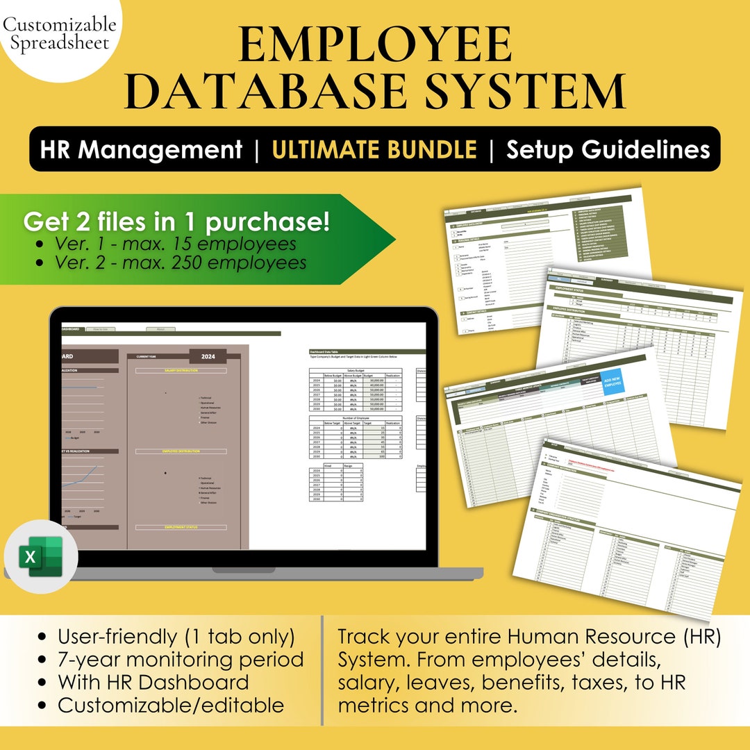 Customizable Employee Database System | HR Management | Human Resource ...