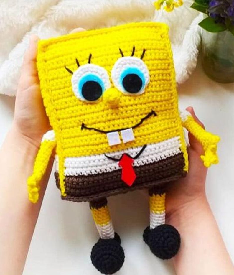 Spongebob Squarepants Amigurumi Crochet Pattern DIY Plush Toy Pattern ...