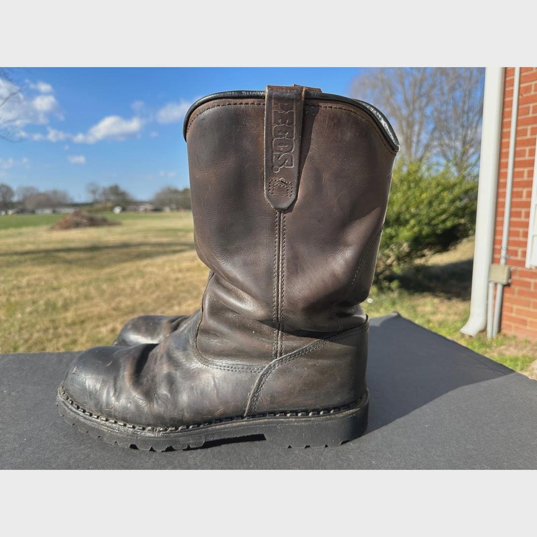 Red Wing Shoes D 2270 Men's Brown Leather Work Boots Size 10.5 Made in ...
