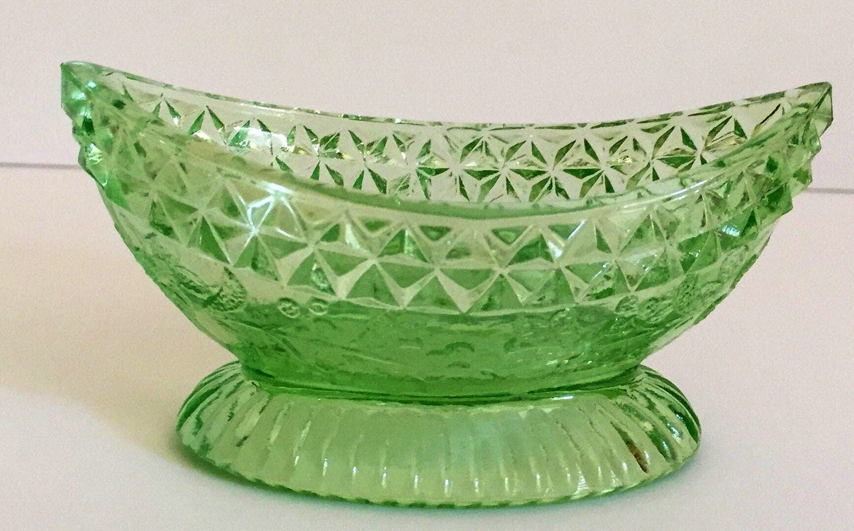 Vaseline Glass Turtle Salt Cellar Adams & Co 1885 Turn of Century ...