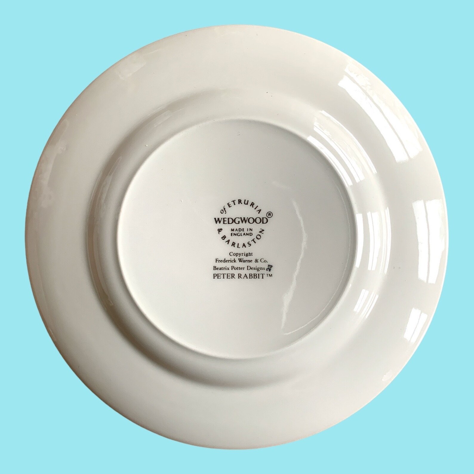 Beatrix Potter Wedgwood Porcelain Plate Etruria & Barlaston Peter and ...