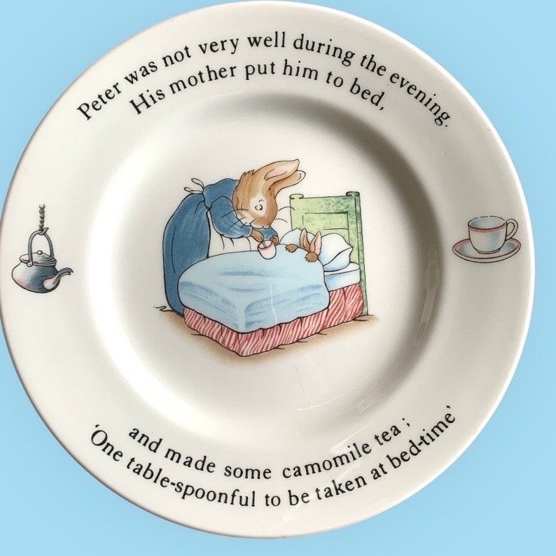 Beatrix Potter Wedgwood Porcelain Plate Etruria & Barlaston Peter and ...