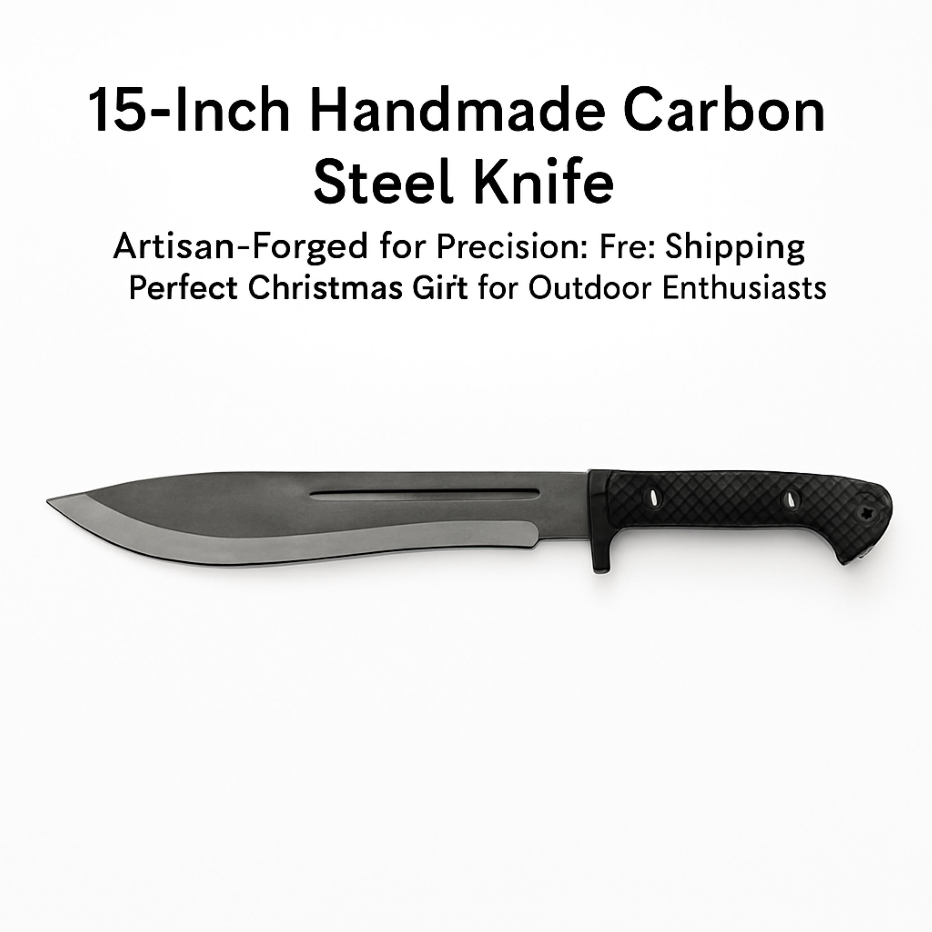 15-inch Handmade Carbon Steel Knife | Artisan-forged for Precision ...