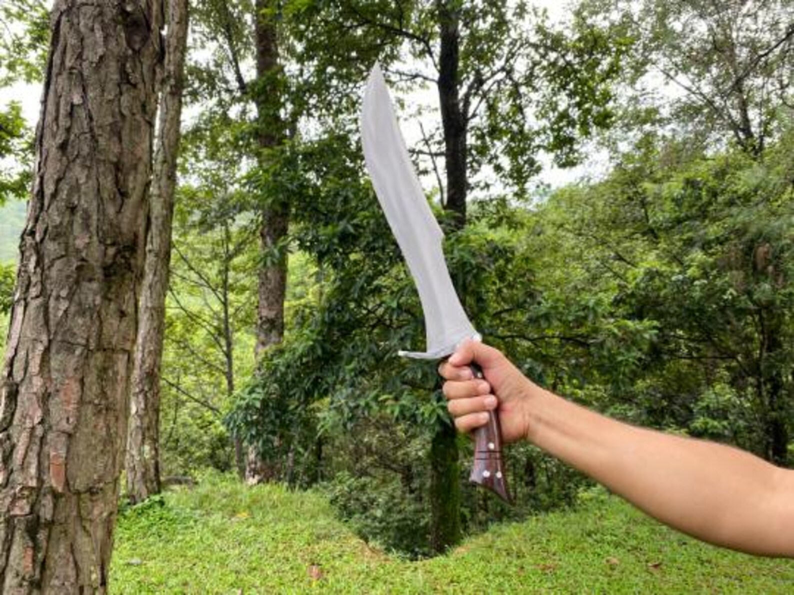 16 Inch Hand Forge Machete Knife Carbon Steel Knives With Knife Sheath ...