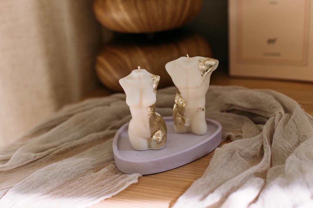 Aesthetic Body Candle Gift for Her Handmade Female and Male Body ...