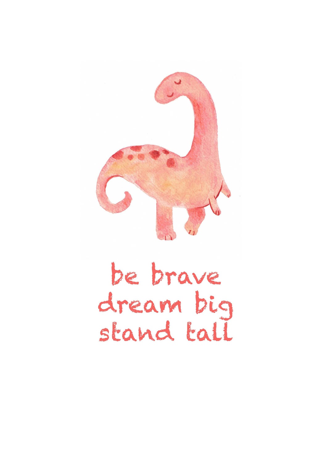 5 Dinosaur Art Prints for Nursery Art Wall Decor, Dream Big Little One ...