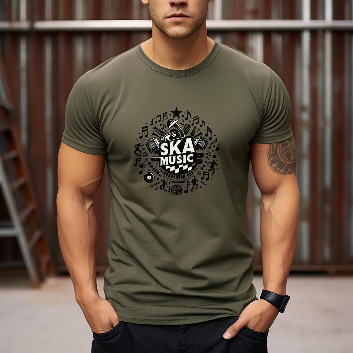 Ska T-shirt for Men, Ska Music Graphic Tee, Ska Band Shirt ...