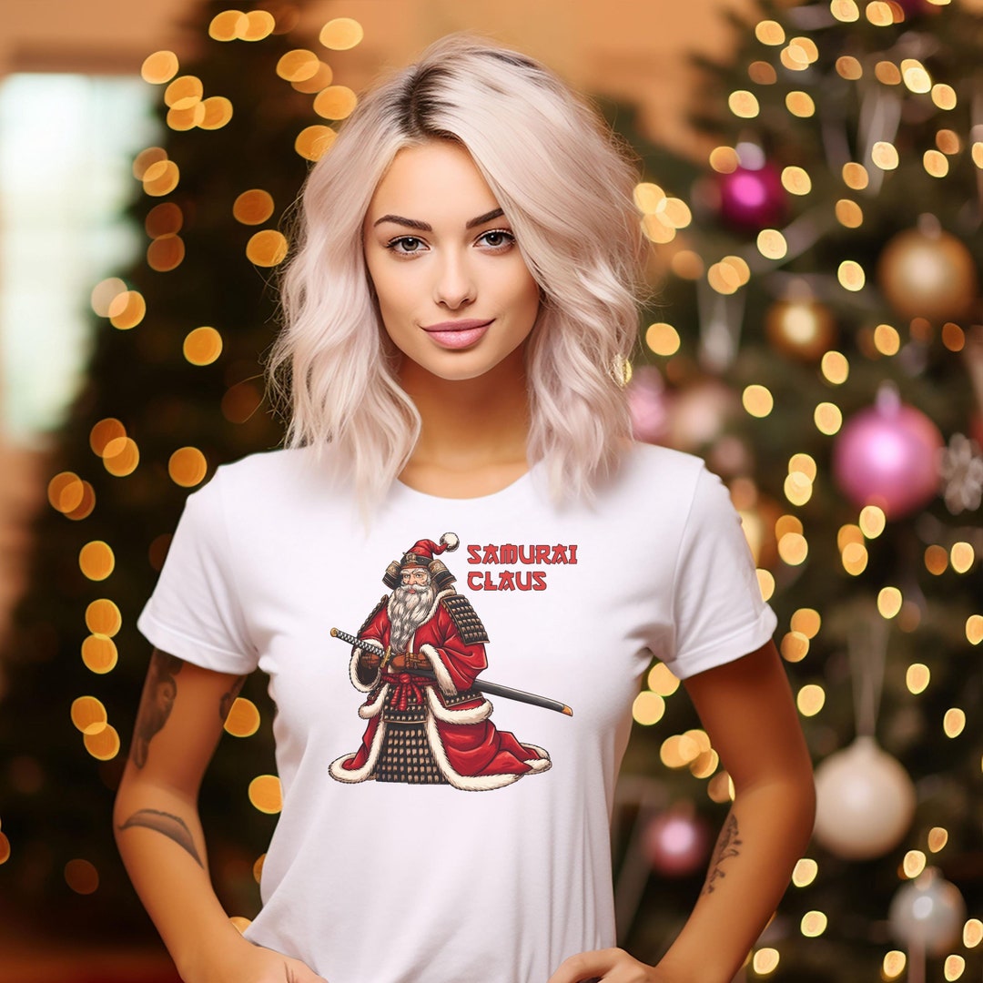 Comfort Colors Samurai Santa T-shirt, Christmas Gift Shirt, Cool Santa ...
