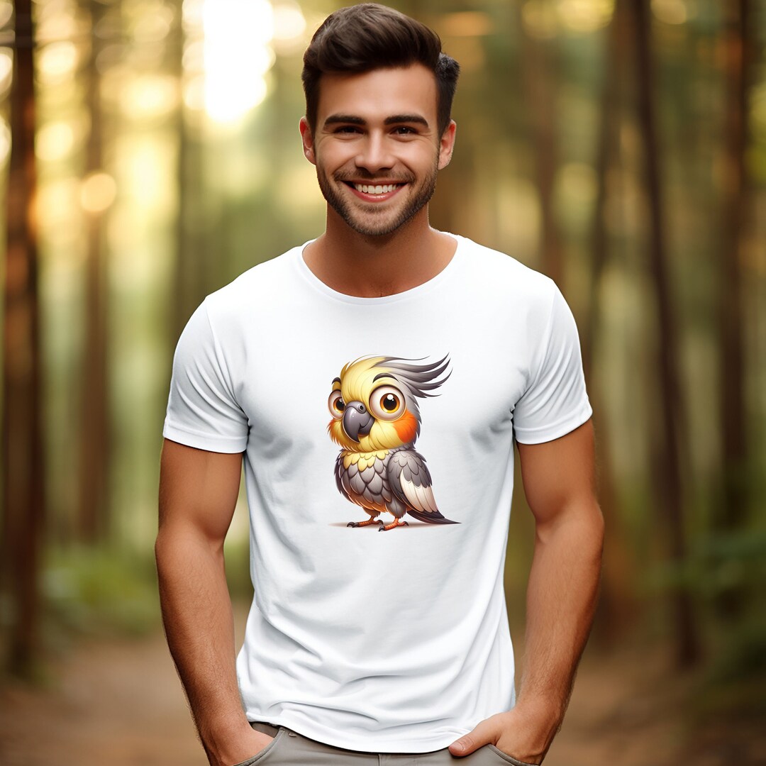 Funny Cockatiel T-shirt for Men, Cockatiel Dad, Cute Cockatiel Shirt ...
