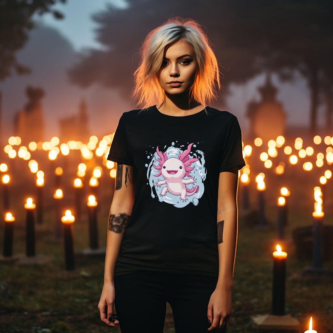 Cute Axolotl T-shirt, Axolotl Shirt, Adorable Gift for Her, Women's ...