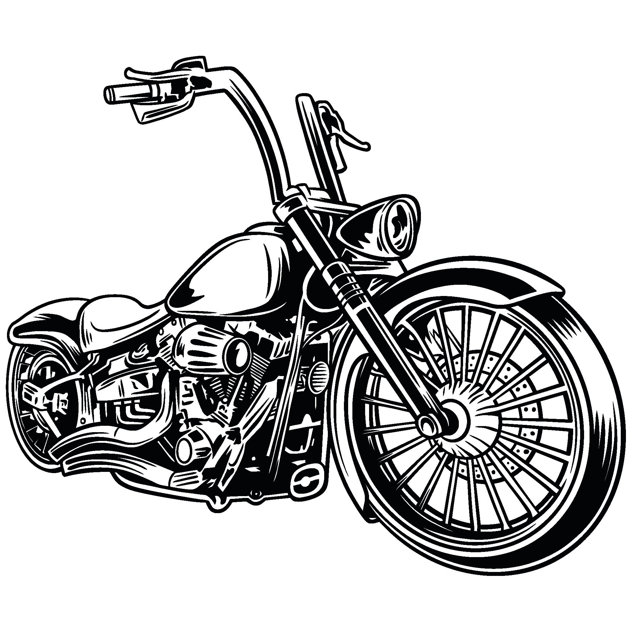 Custom Chopper Wall Daecal - Etsy