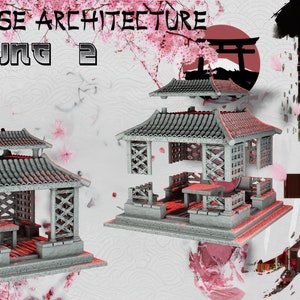 Japanese Architecture Collection (digital STL Files) | 3D Printable ...