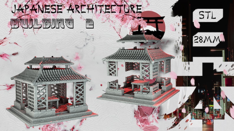 Japanese Architecture Collection (digital STL Files) | 3D Printable ...
