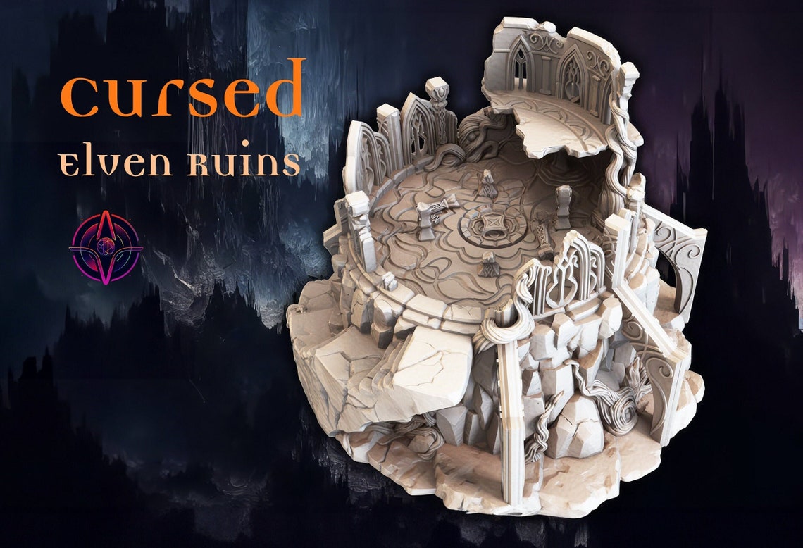 Cursed Elven Ruins | 28mm | 32 Mm | Wargaming & Tabletop RPG | Detailed ...