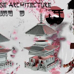 Japanese Architecture Collection (digital STL Files) | 3D Printable ...